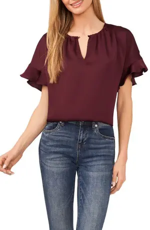 Cece Dupraz Notch Neck Tops