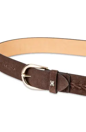 Sam Edelman Suede Belt - Brown
