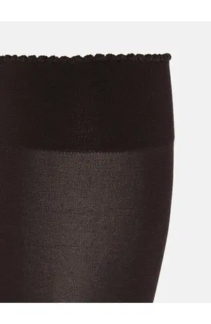 Wolford Velvet De Luxe Knee High Socks - Nearly Black