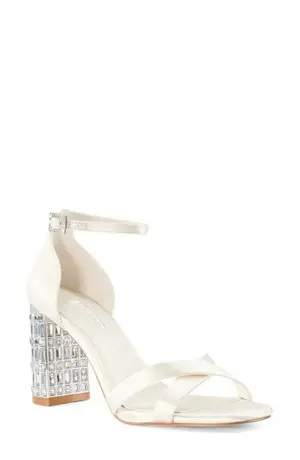 Dune London Malenas Ankle Strap Sandal - Ivory Fabric