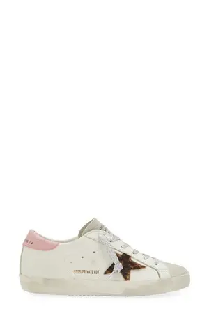 GOLDEN GOOSE Super-star Low Top Sneaker - White/leopard