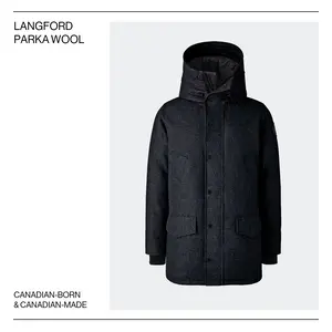 Canada Goose Langford Wool Parka - Atlantic Navy Melange