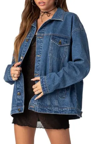 EDIKTED Dalia Oversize Denim Jacket