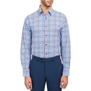 W.R.K Check Performance Dress Shirt - Blue/ Red
