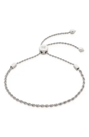 Monica Vinader Corda Rope Chain Friendship Bracelet - Silver