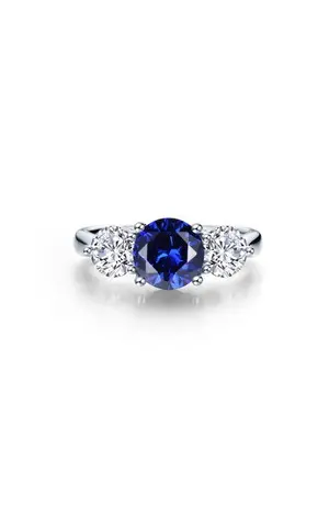 Lafonn Classic Sapphire And Simulated Diamond Ring - Blue