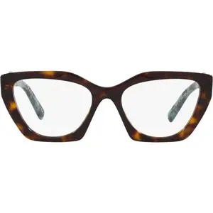 Prada 54mm Cat Eye Optical Glasses - Tortoise
