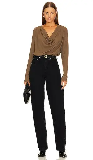 BOBI Cowl Neck Blouse