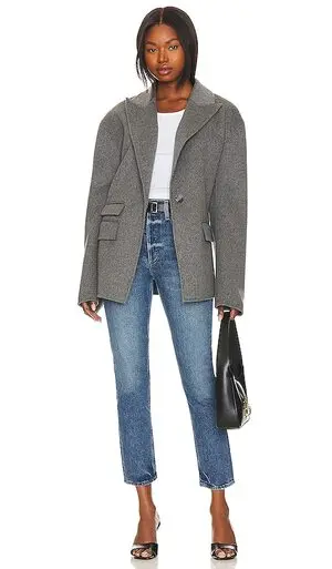 AGOLDE Riley Long High Rise Straight Jeans - Moor