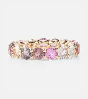 BUCHERER FINE JEWELLERY Essentials 18kt Rose Gold Ring With Sapphires - Multicoloured
