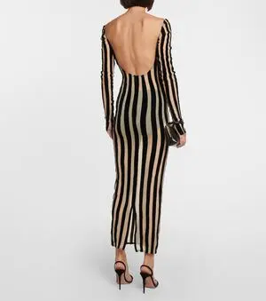 LAQUAN SMITH Striped Gown