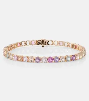 BUCHERER FINE JEWELLERY Rivière 18kt Rose Gold Bracelet With Sapphires - Multicoloured