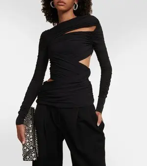 Attico Asymmetrical Draped Top