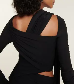 Attico Asymmetrical Draped Top
