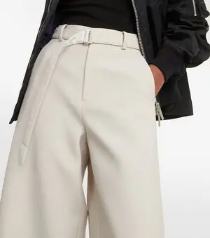 Sacai Wide-leg Pants - White