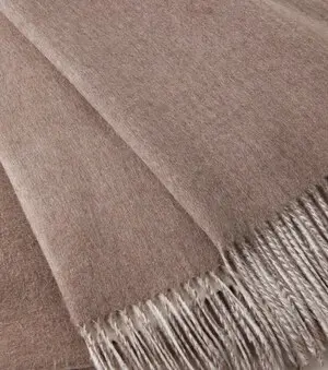 Brunello Cucinelli Fringed Silk Throw - Beige