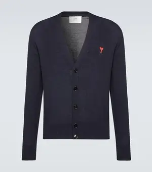Ami De Cœur Wool Cardigan - Blue