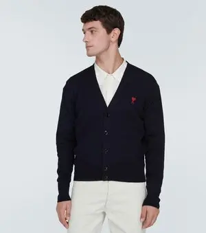 Ami De Cœur Wool Cardigan - Blue