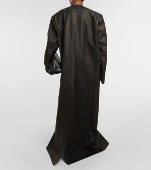 Attico Leather Maxi Coat