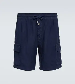 Vilebrequin Baie Linen Bermuda Shorts - Blue