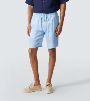 Vilebrequin Linen Cargo Shorts - Blue