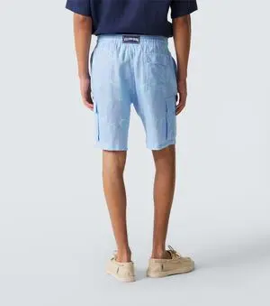 Vilebrequin Linen Cargo Shorts - Blue