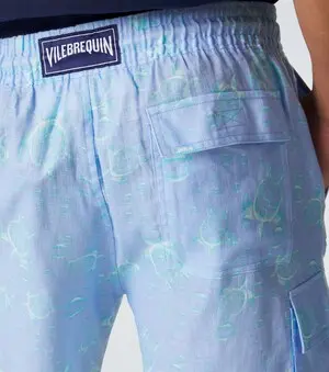 Vilebrequin Linen Cargo Shorts - Blue