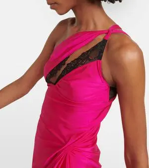 Coperni Asymmetric One-shoulder Minidress - Pink