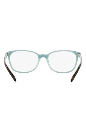 Tiffany & Co. 51mm Rectangular Eyeglasses - Havana Blue