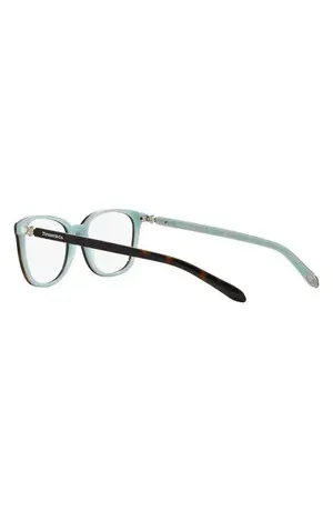 Tiffany & Co. 51mm Rectangular Eyeglasses - Havana Blue