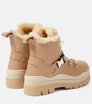 Bogner Arosa Shearling-trimmed Boots - Brown