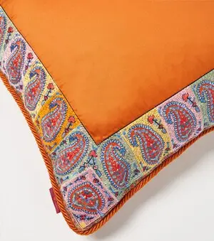 Etro Embroidered Cushion - Orange