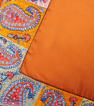 Etro Embroidered Cushion - Orange