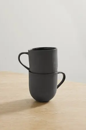 MUD AUSTRALIA Net Sustain Round Set Of Two Porcelain Mugs