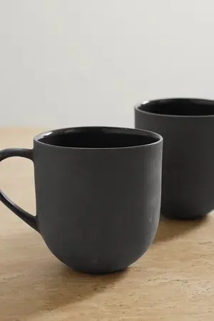 MUD AUSTRALIA Net Sustain Round Set Of Two Porcelain Mugs
