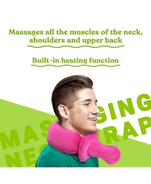 PURSONIC Portable Neck & Shoulder Adjustable Massaging Wrap - Pink