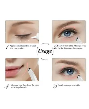 TOUCHBEAUTY Portable Vibration Heated Eye Massager Wand