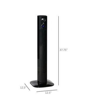 HOMCOM Freestanding Oscillating Tower Fan W/ 12h Timer