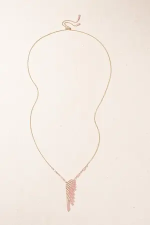 GARRARD Wings Rising 18-karat Rose Opal And Diamond Pendant Necklace