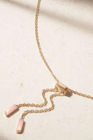 GARRARD Wings Rising 18-karat Rose Opal And Diamond Pendant Necklace