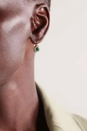 Alison Lou Cocktail Emerald And Enamel Earrings