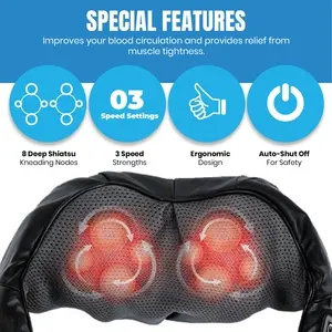 PURSONIC 3d Shiatsu Heating Back And Neck Massager
