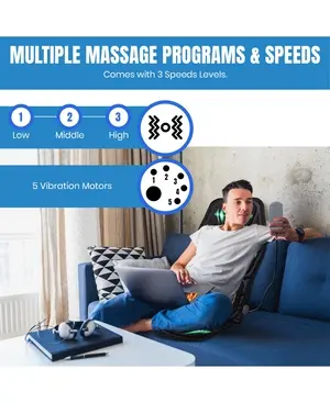 PURSONIC Chair Cushion Massager With Heat And Vibration