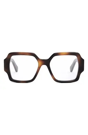 Celine Triomphe Square Frame Reading Glasses - Blonde Havana