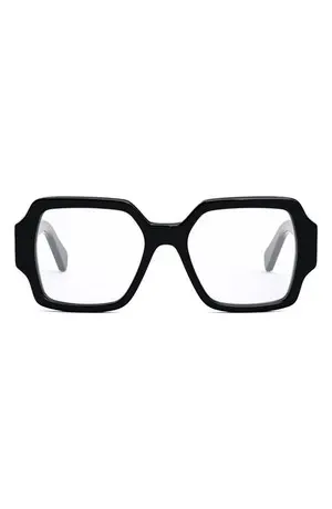 Celine Triomphe Square Frame Reading Glasses - Shiny Black