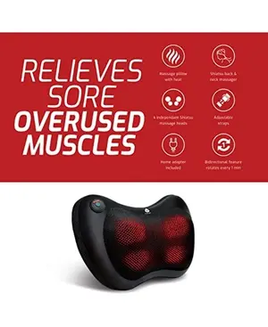 PURSONIC Shiatsu Heating Neck & Back Massager
