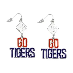 EMERSON STREET Clemson Tigers Della Earrings - Silver