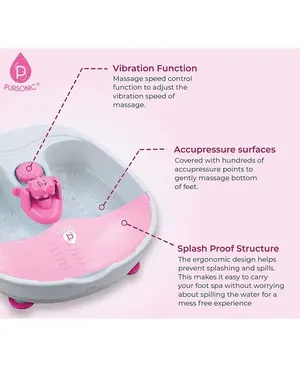 PURSONIC Foot Spa Massager With Tea Tree Oil Foot Salt Scrub - Assorted Pre-pack