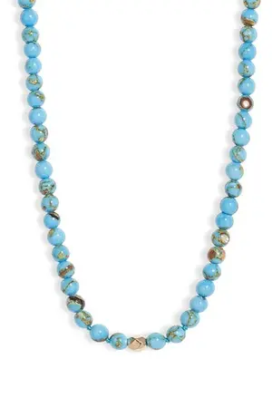 Anzie Boheme Turquoise Beaded Necklace - Blue