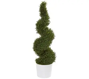 NEARLY NATURAL 50' Rosemary Spiral Topiary In Planter Nearl Y Natural - One-color
